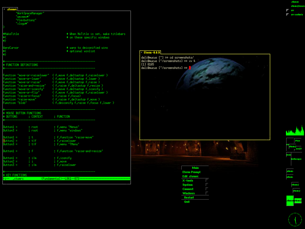 CTWM مدير نوافذ متراصة لنظام X Window | GNU/Linux Revolution